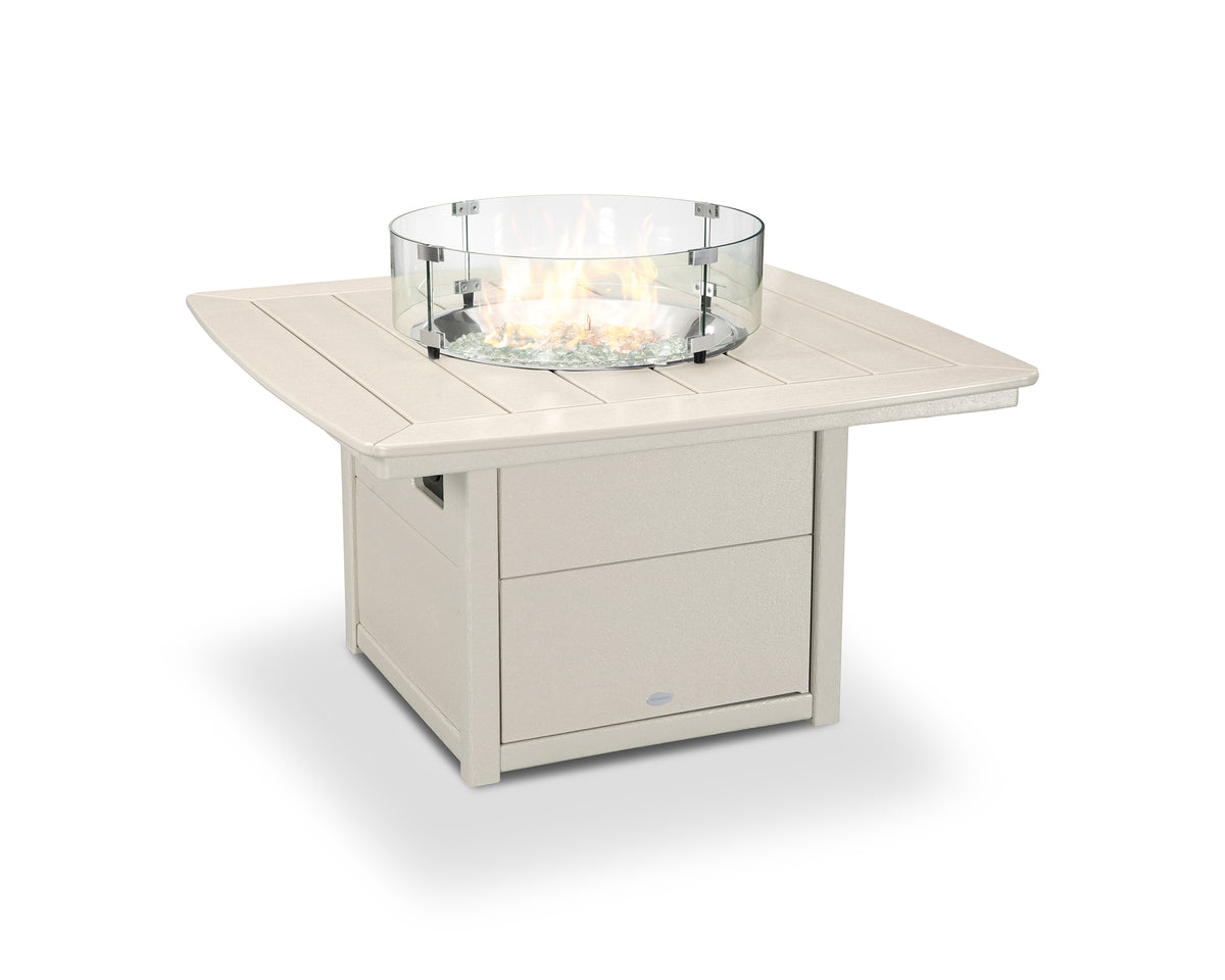 POLYWOOD Nautical 42" Fire Pit Table in Sand